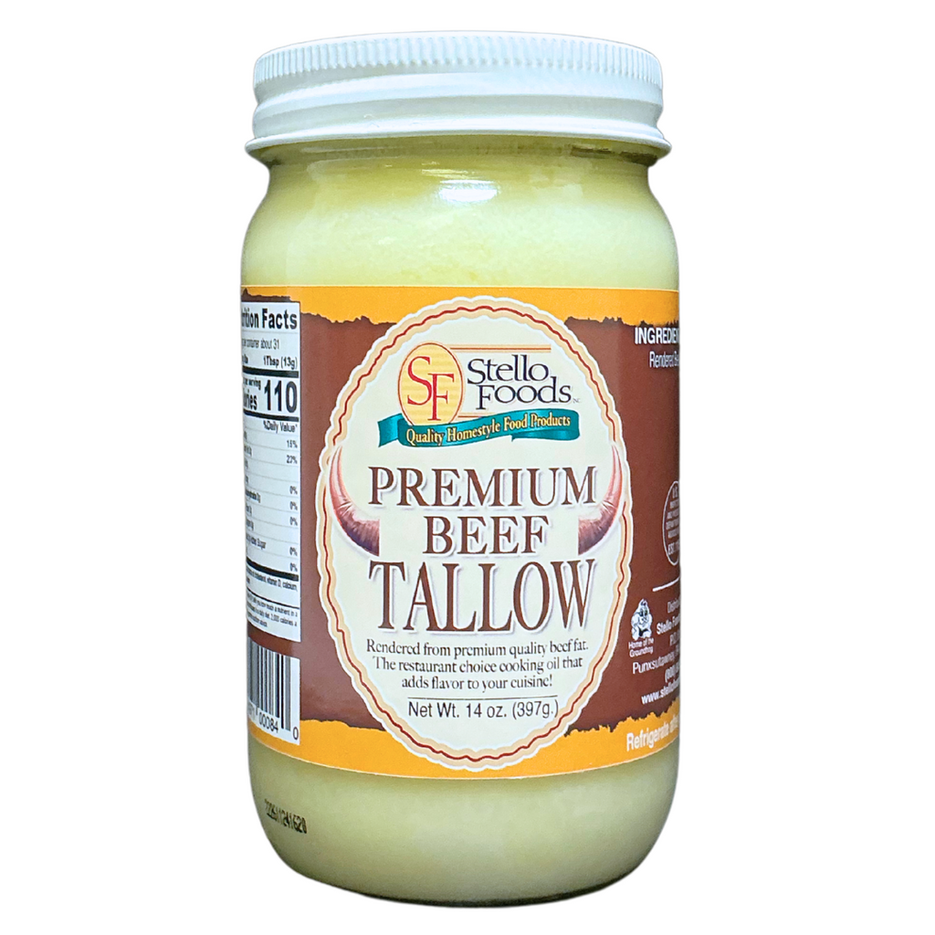 Premium Beef Tallow 14 oz – Stello Foods