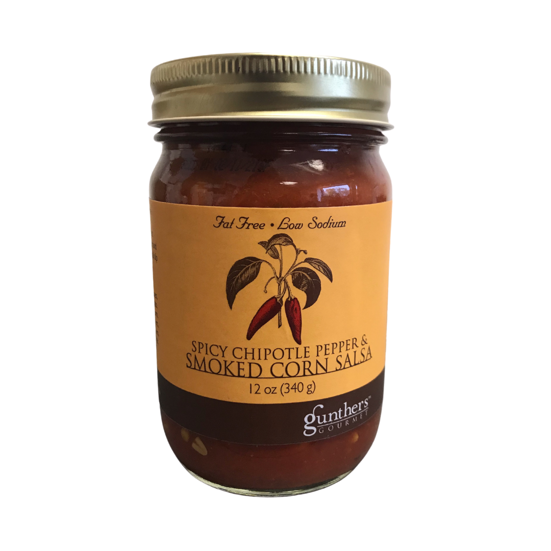 Gunther's - Spicy Chipotle Pepper & Smoked Corn Salsa 12 oz – Stello Foods