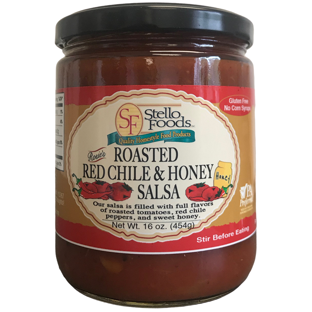 Stello Foods - Rosie's Roasted Red Chile & Honey Salsa 16 oz